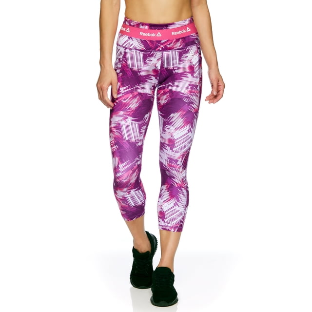 Reebok Women's Printed Revolve High Rise Capri Legging With 22" Inseam ...