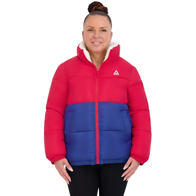 Reebok Women's Reversible Puffer and Faux Shearling Jacket, Sizes XS-3X ...
