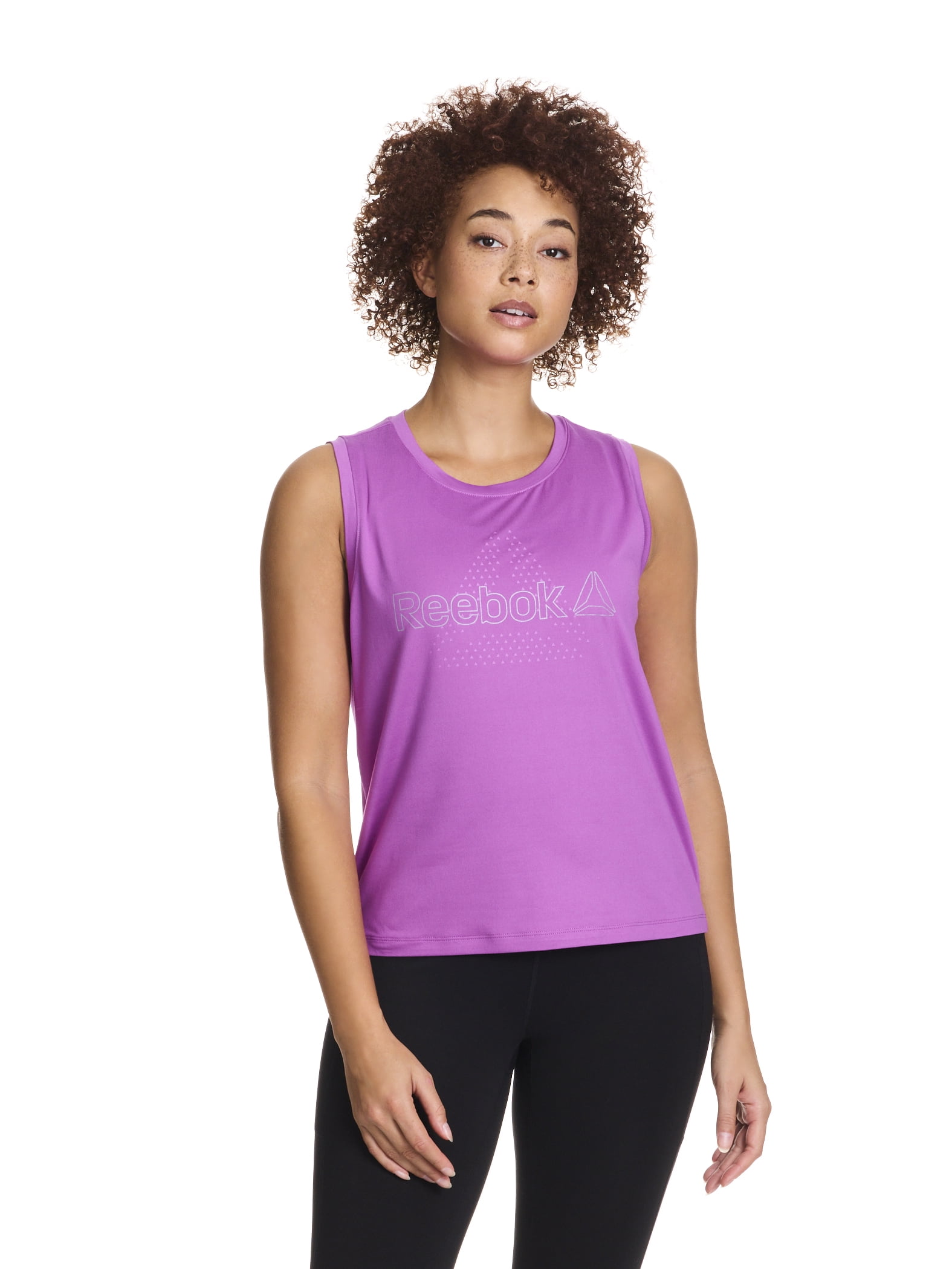 Reebok Women's Cropped Graphic Tank Top, Moisture-Wicking, Sizes XS ...