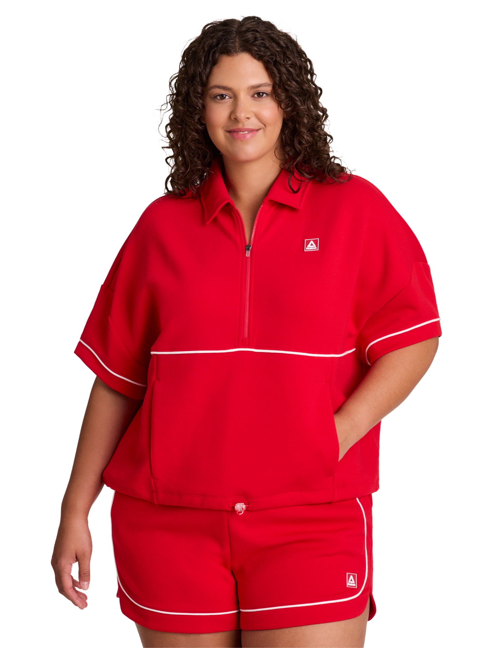 Reebok Women's Team Player Short Sleeve Oversize Pullover, Sizes XS-4X ...