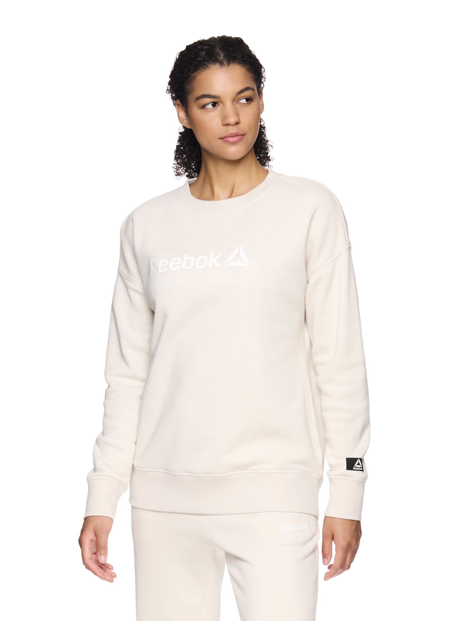 Reebok Women's Plus Pullover Fleece Crewneck Sweatshirt, Sizes XS-4X ...