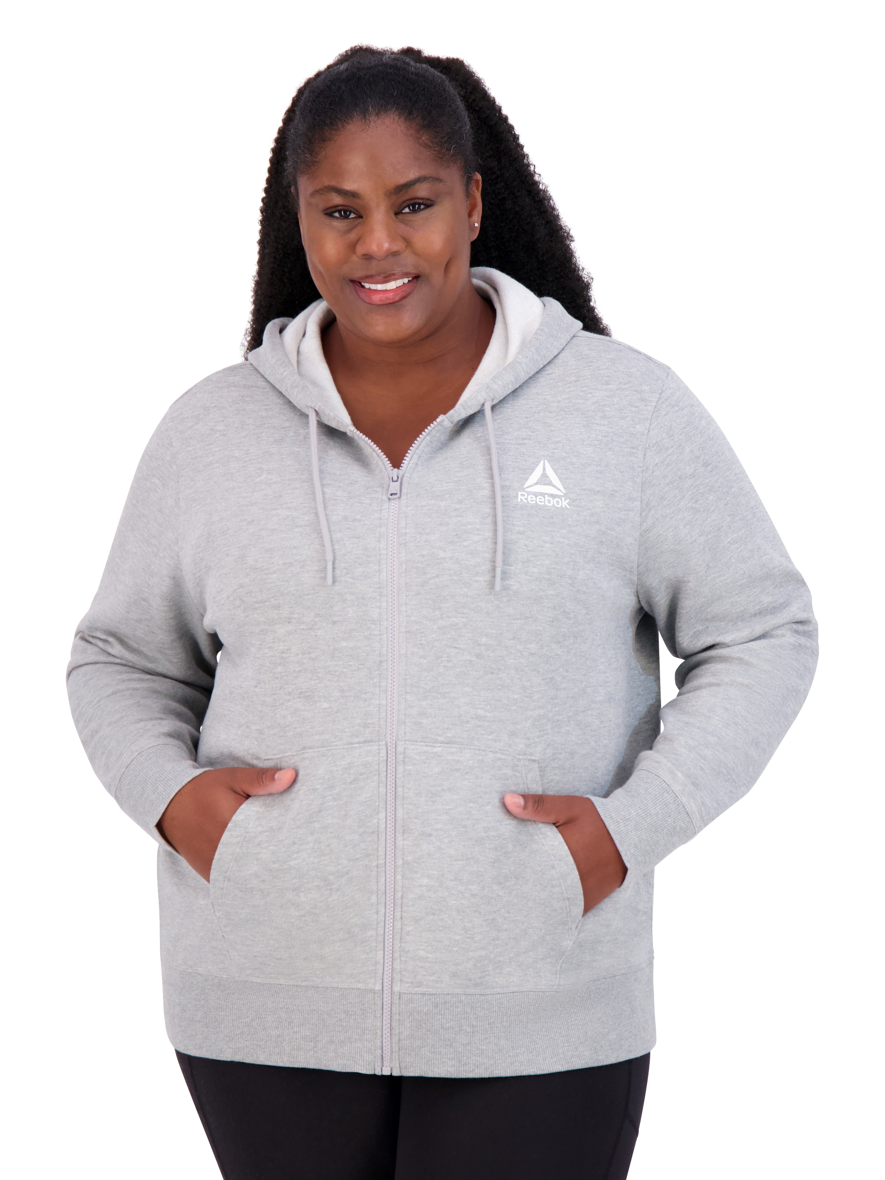 Reebok Women's and Women's Plus Day to Day Zip Up Hoodie, Sizes XS-4X ...