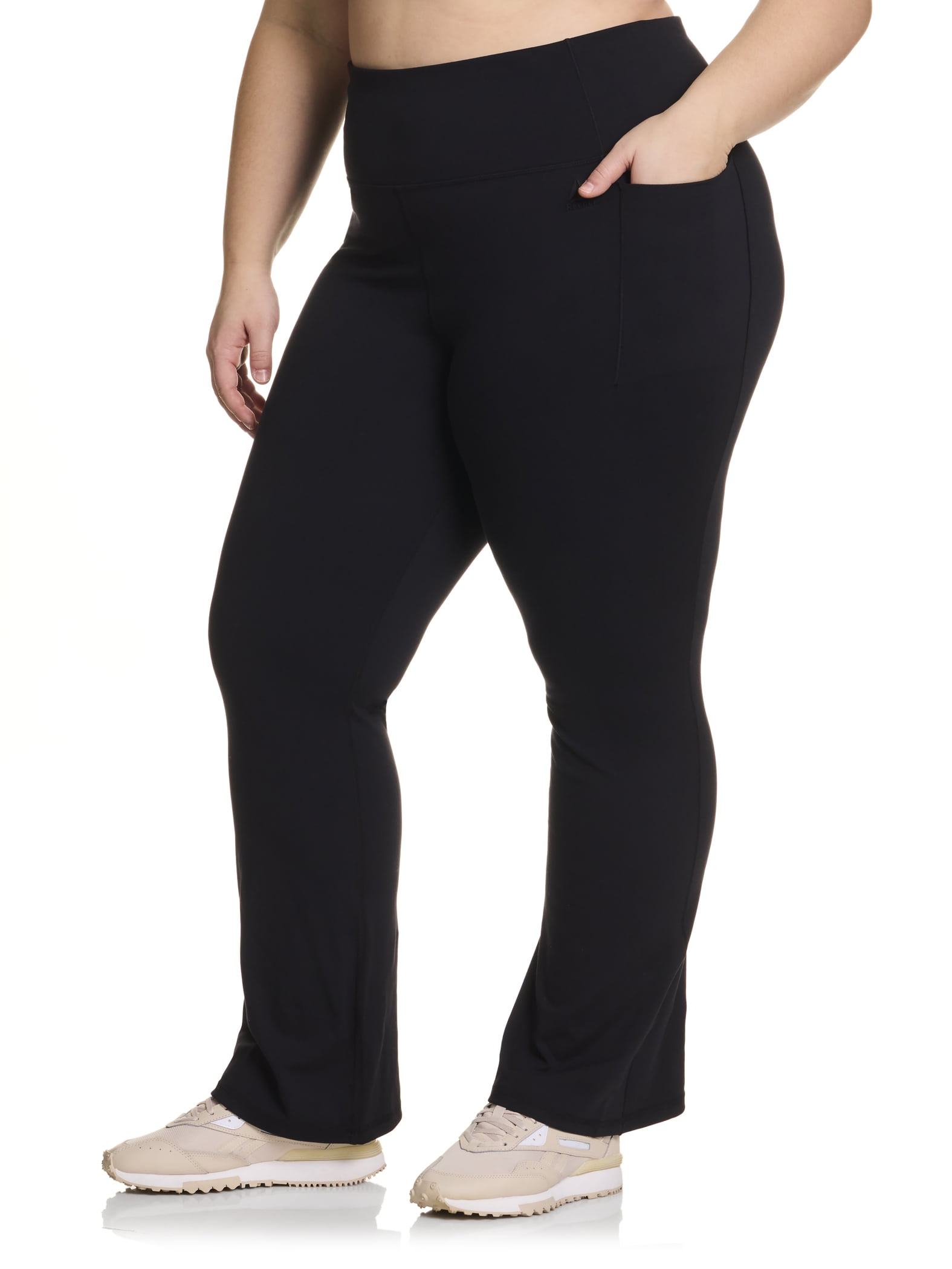 Reebok Women's and Women's Plus High Rise Reflex Flare Legging, Sizes ...