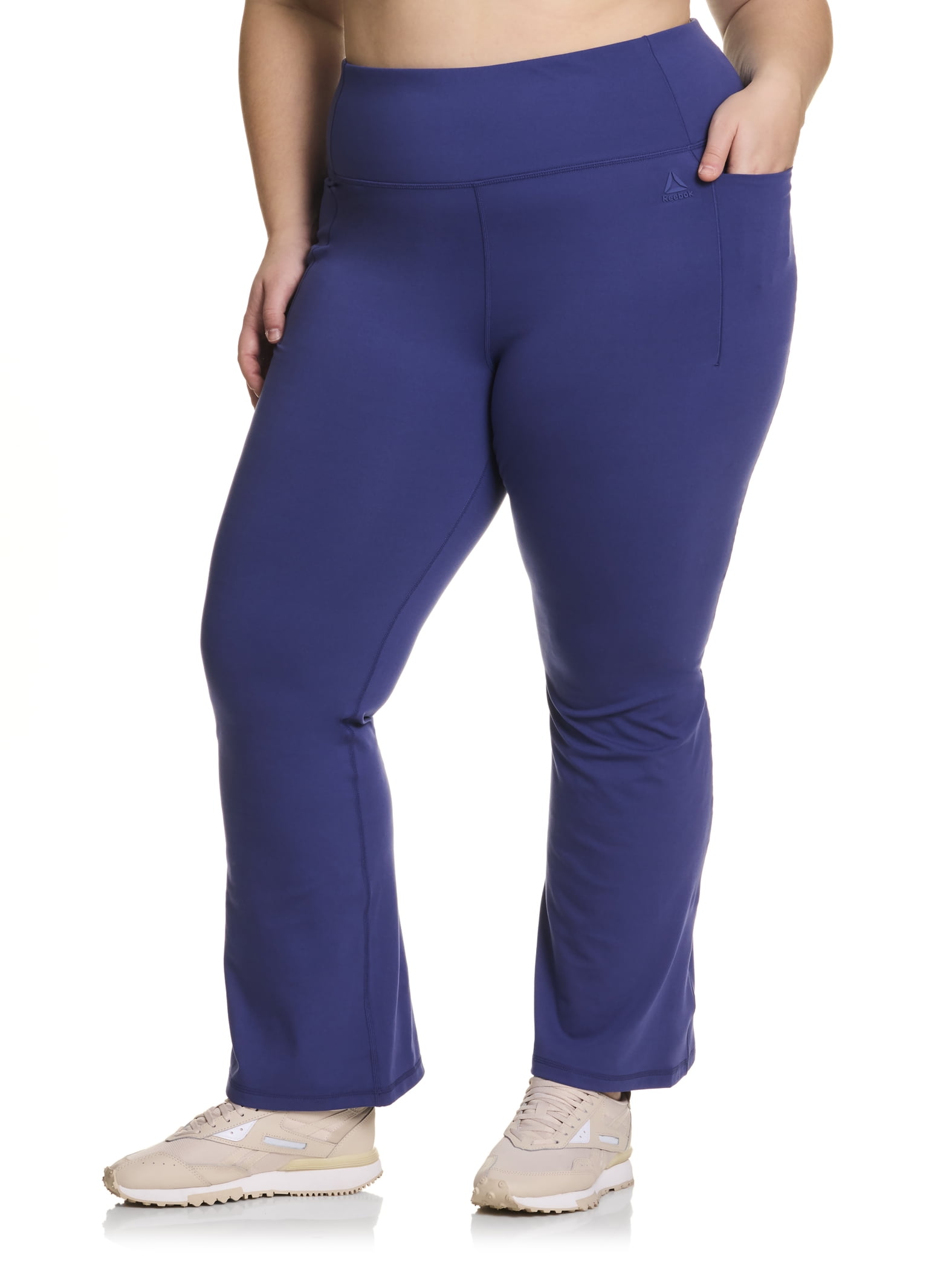 Reebok High Rise Reflex Flare Leggings - Moisture-Wicking - Walmart.com