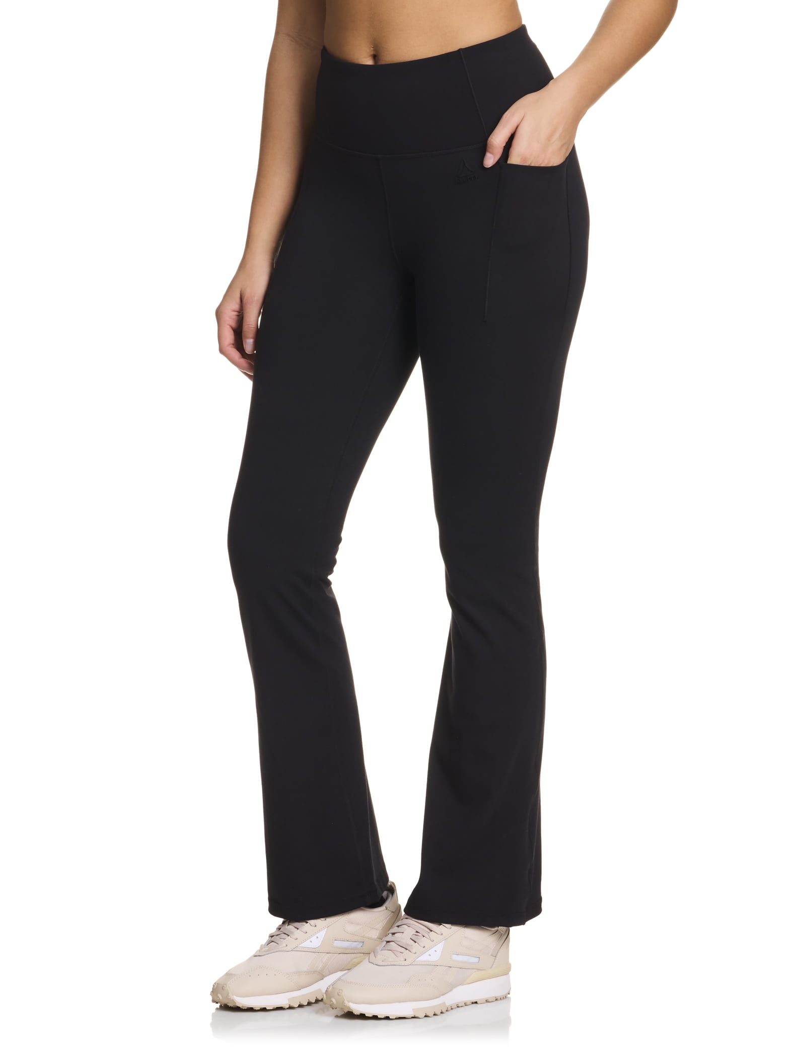 Reebok Women's and Women's Plus High Rise Reflex Flare Legging, Sizes ...