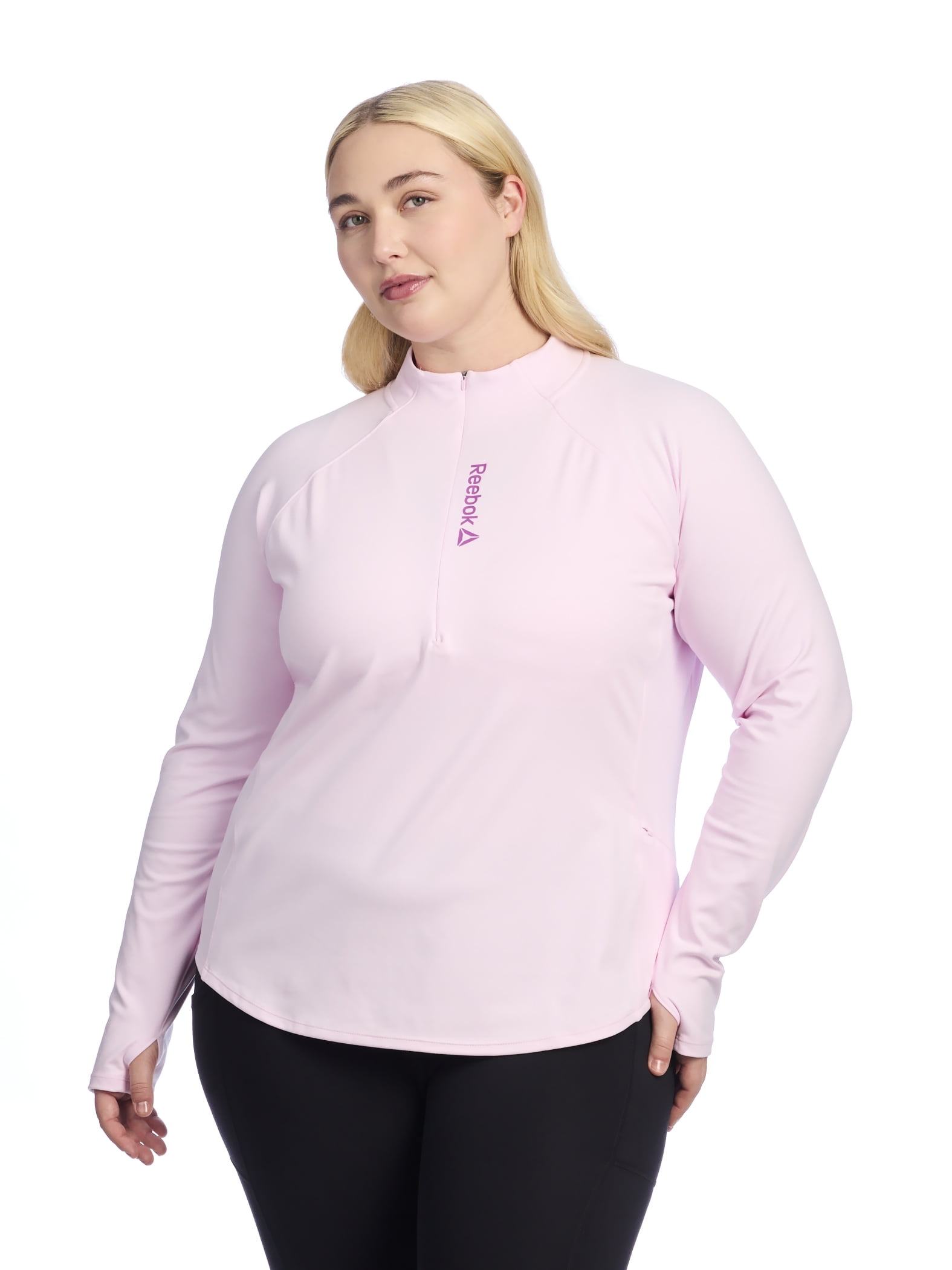 Reebok Women's and Women's Plus On-the-Go 1/2 Zip Top, Sizes XS-4X ...