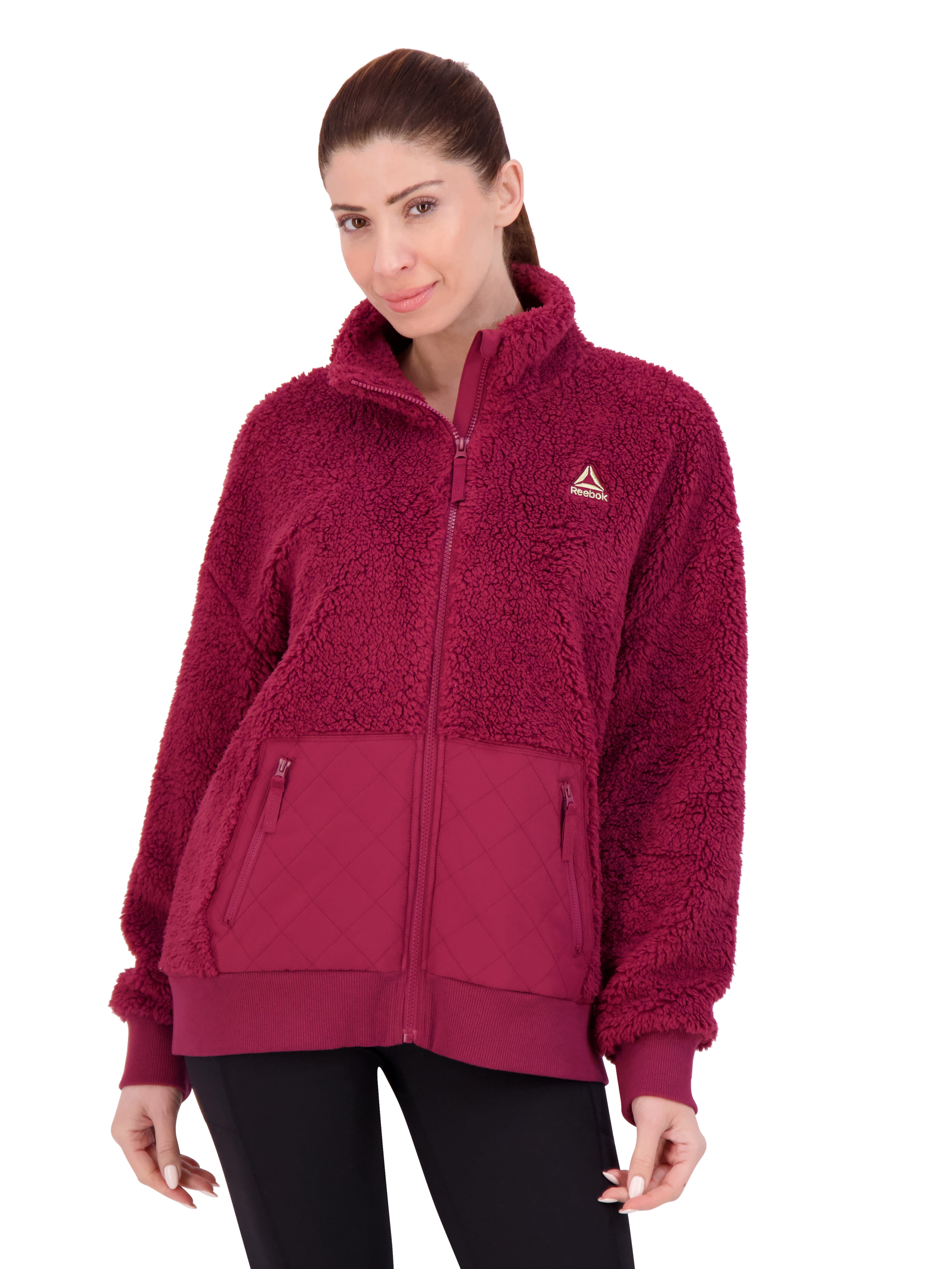 Reebok Women's and Women's Plus Size Achiever Sherpa Jacket, Sizes XS ...