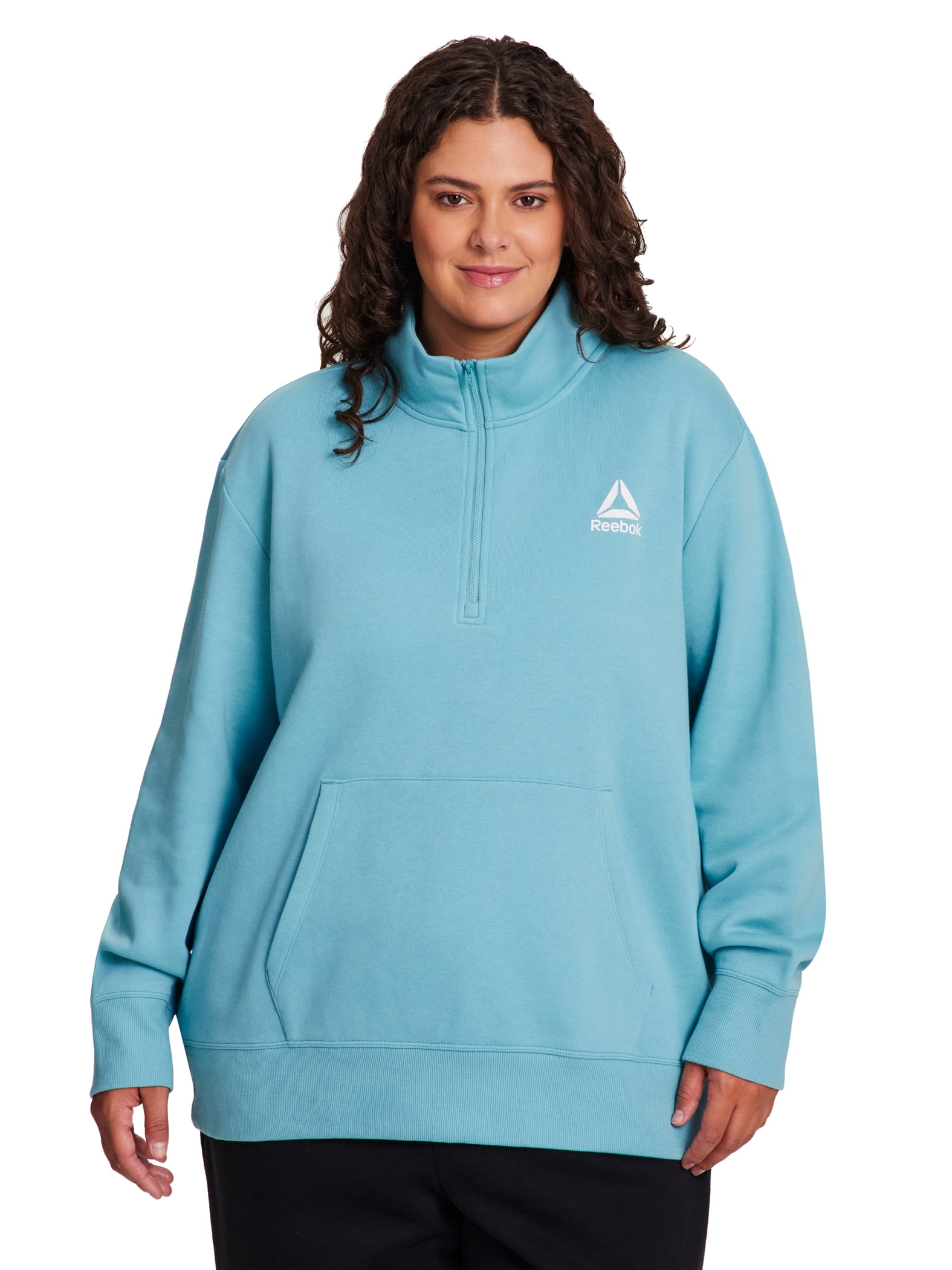 Reebok Women's and Women's Plus Game Day 1/2 Zip Up Sweatshirt, Sizes ...