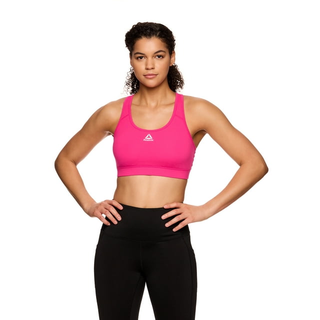 Reebok Women's and Women's Plus Medium Impact Stronger Sports Bra with ...