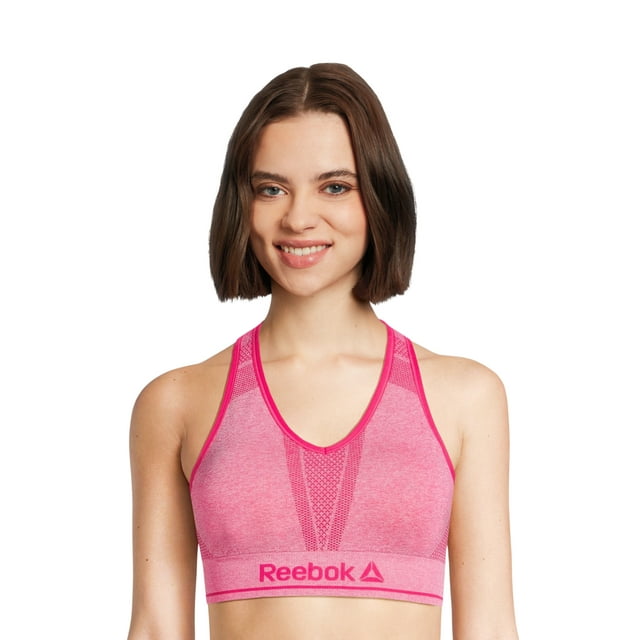 Reebok Womens Medium Support Key Seamless Sports Bra - Walmart.com