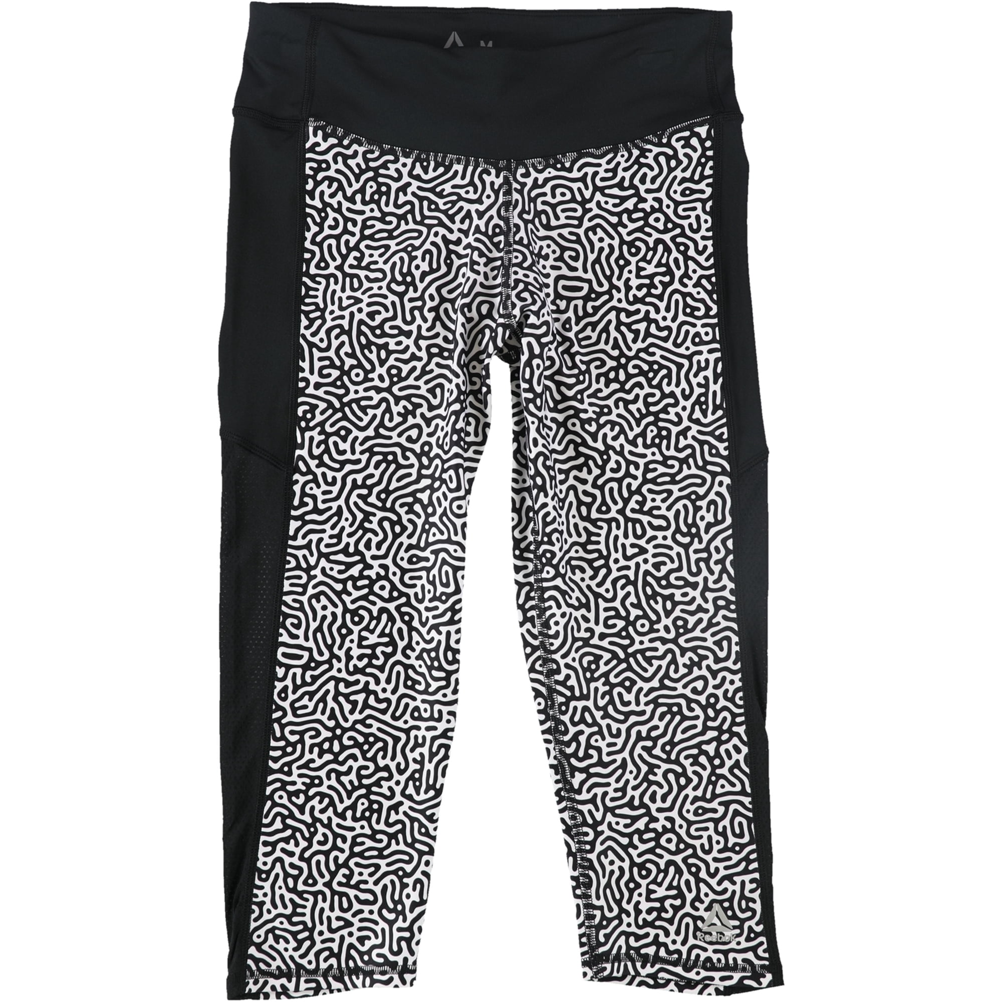 Reebok Womens Running Essential Capri Compression Athletic Pants, Black ...