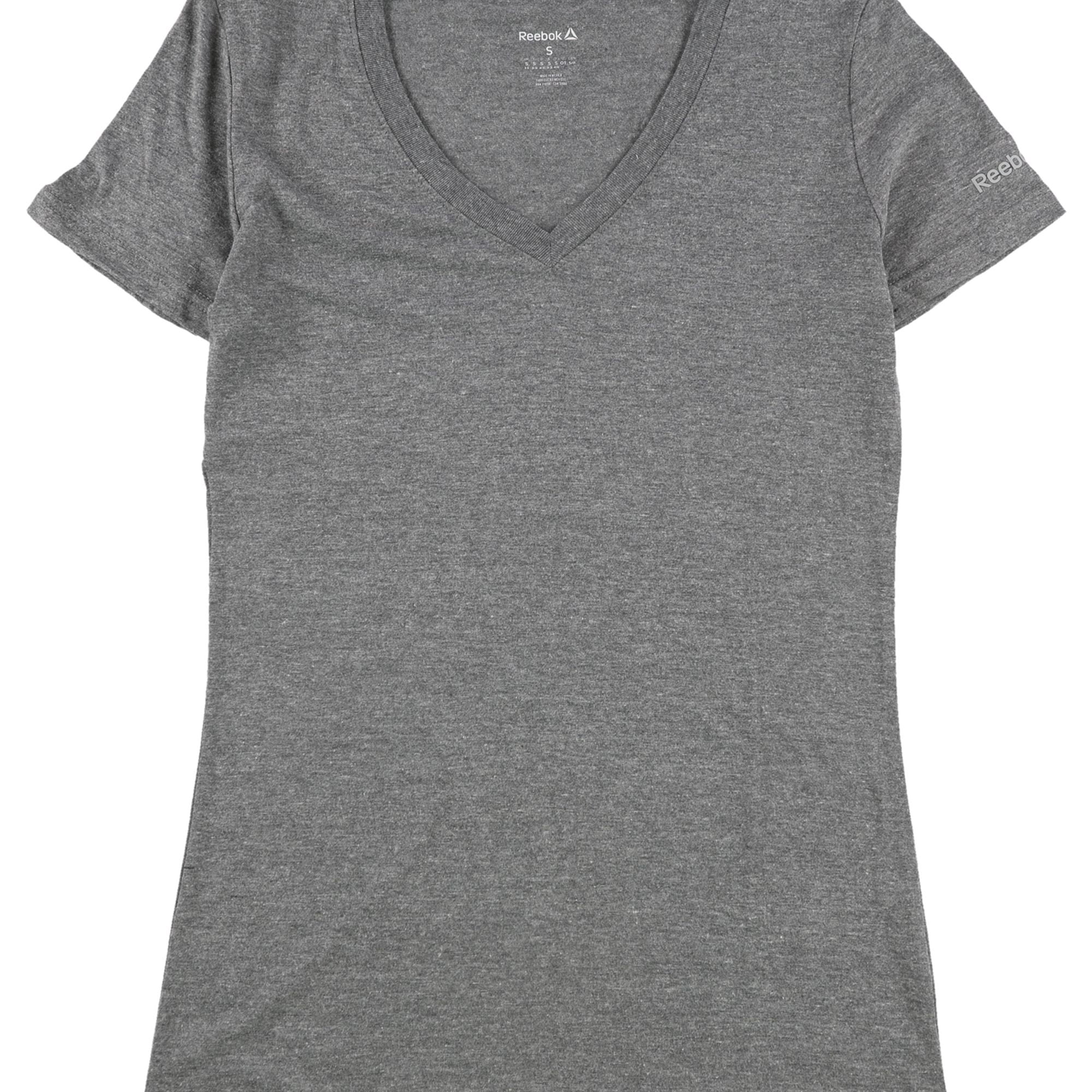 Reebok Womens Solid Basic T-Shirt, Grey, Medium - Walmart.com