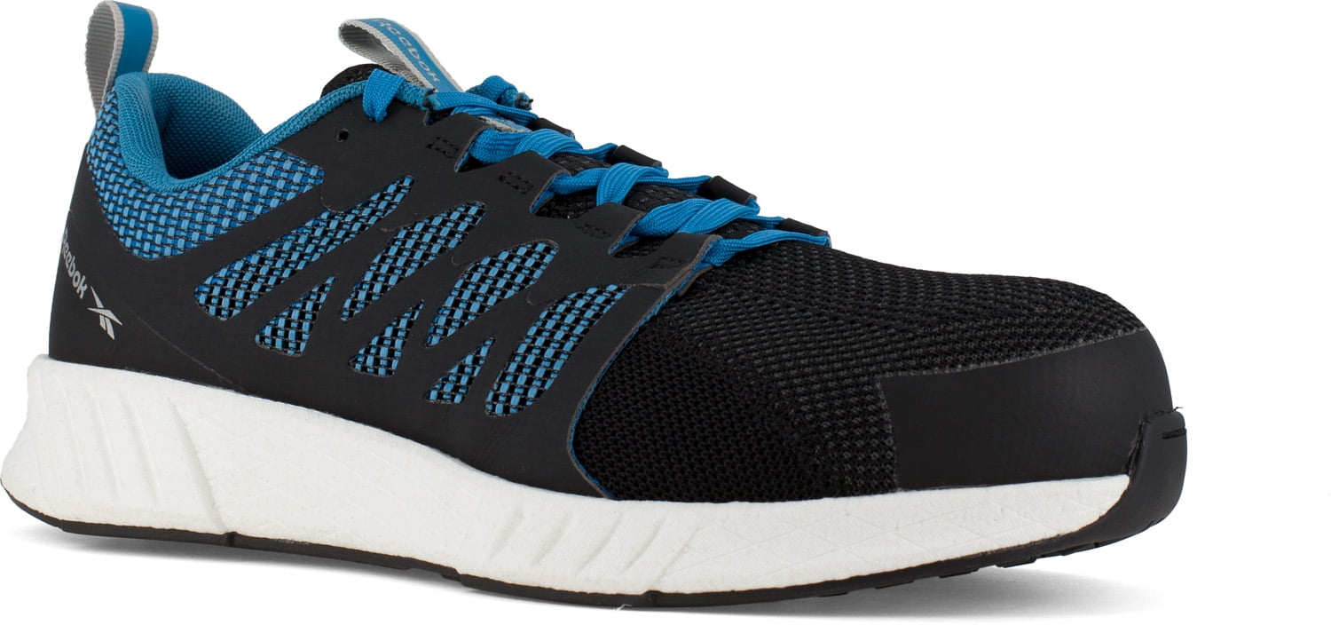 Reebok Work Fusion Flexweave Work, Men's, Black/Blue, Comp Toe, EH, Low ...