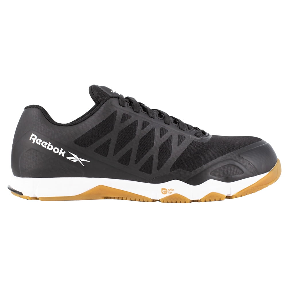Reebok Men's Speed Training Comp Toe Athletic Work Shoes Black/Gum 4.5 ...