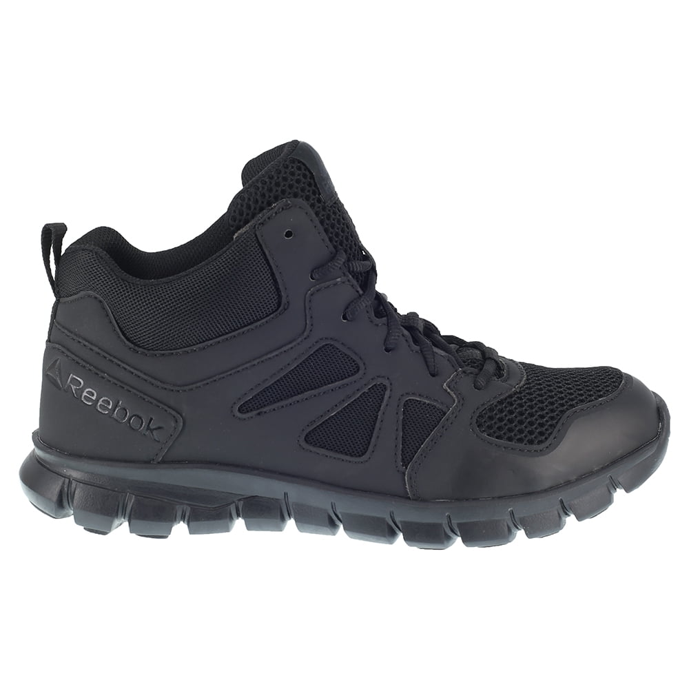 Reebok Work Mens Sublite Cushion Tactical Soft Toe Mid-Cut Shoe Black ...