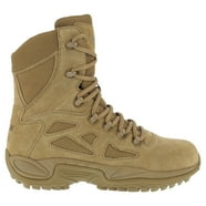 Reebok Mens Desert Tan Suede Tactical Boots Rapid Response RB Side Zip ...