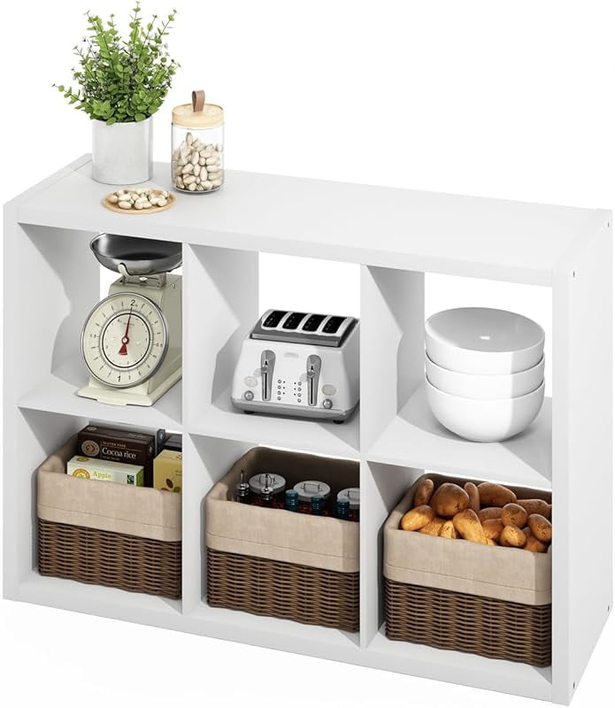 Reed 5-Cube Open Shelf Clothing & Closet Storage Organization, White ...