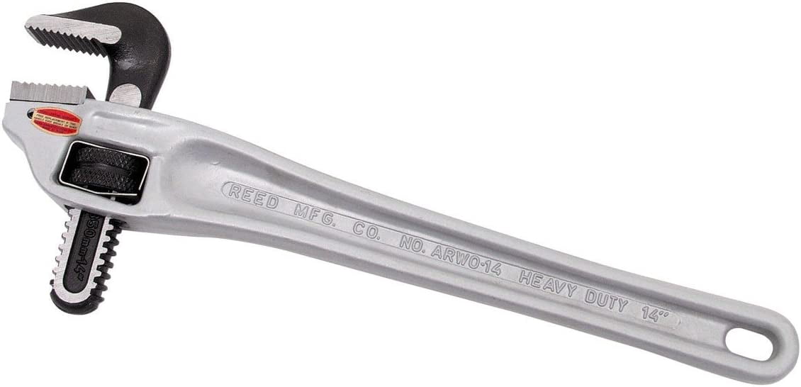 Reed ARWO14 14-Inch Aluminum Offset Pipe Wrench, gray, textured paint ...