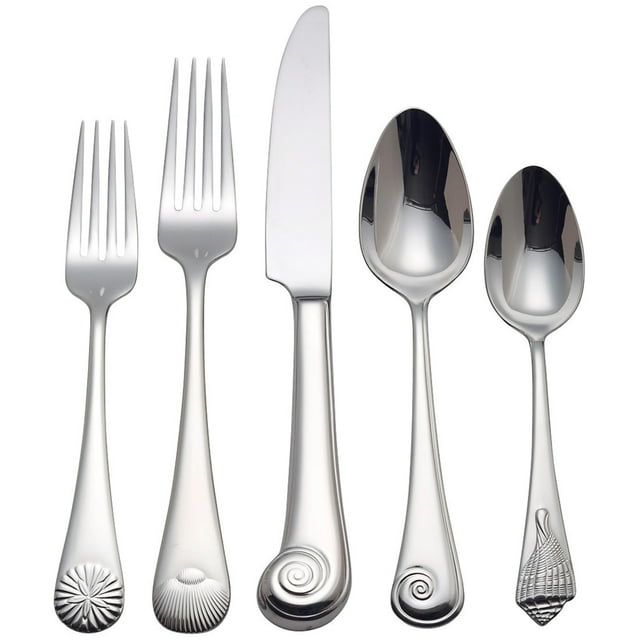Reed And Barton 18/10 Stainless Steel Sea Shell Flatware 5-Piece Place ...