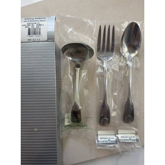 Reed & Barton COLONIAL SHELL - 3 piece serving set NIB - Walmart.com