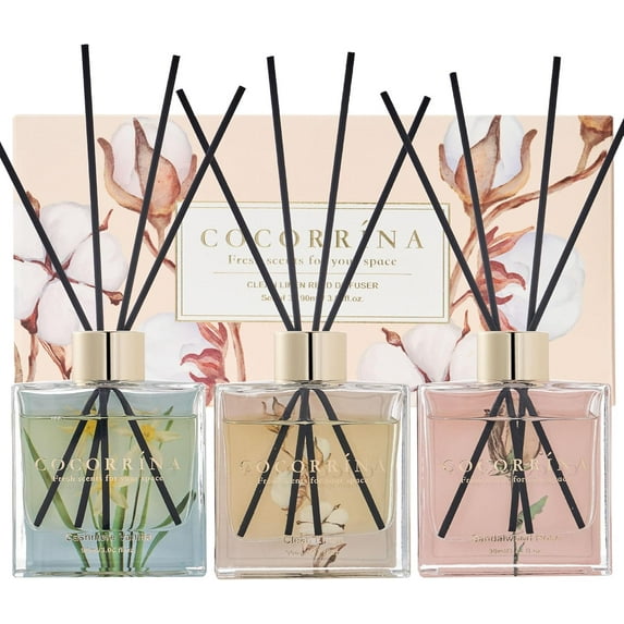 Reed Diffuser Set of 3-3 Pack/ 3.04 Fl.oz Diffuser with 24 Sticks ...