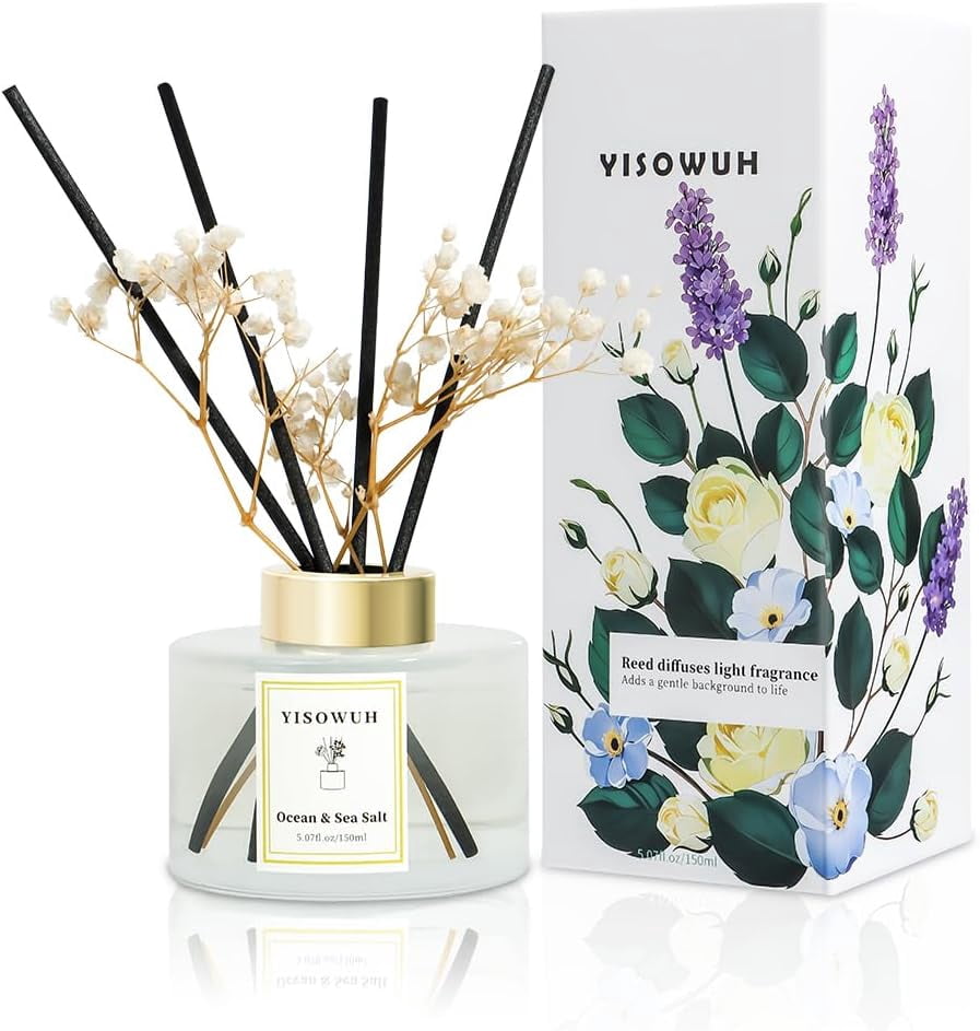 Reed Diffuser Set,5.07 fl oz (150 ml) - Ocean & Sea Salt Oil Diffusers ...