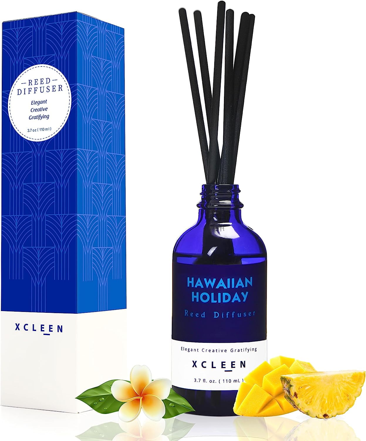 XCLEEN Reed Diffuser Set | Hawaiian Fragrance, Mangoes, Pineapples, Peach & Melon Scent, 3.7 Oz ...