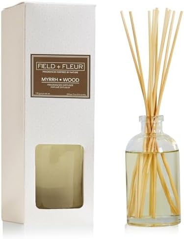Reed Diffuser Set - Myrrh Wood Scent Diffuser - Reed Diffusers for Home ...