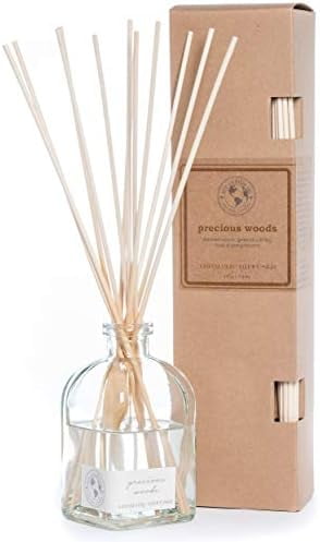 Reed Diffuser Set, Precious Woods, 4 oz. - Scents of Smoked Wood, Nutmeg, Musk, & Ylang ...