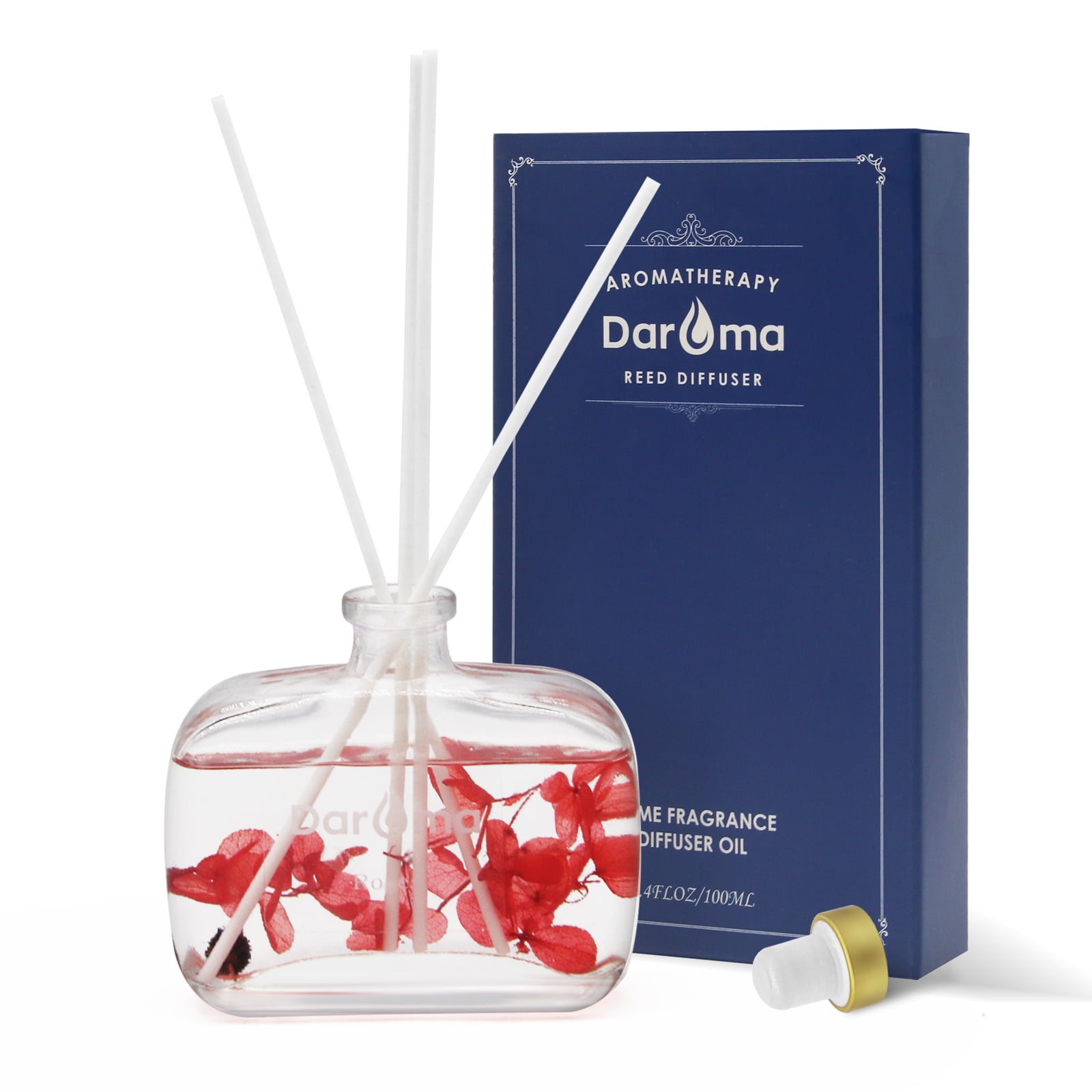 Reed Diffuser Set with Sticks, Daroma Dry Flowers Aromatherapy Reed ...