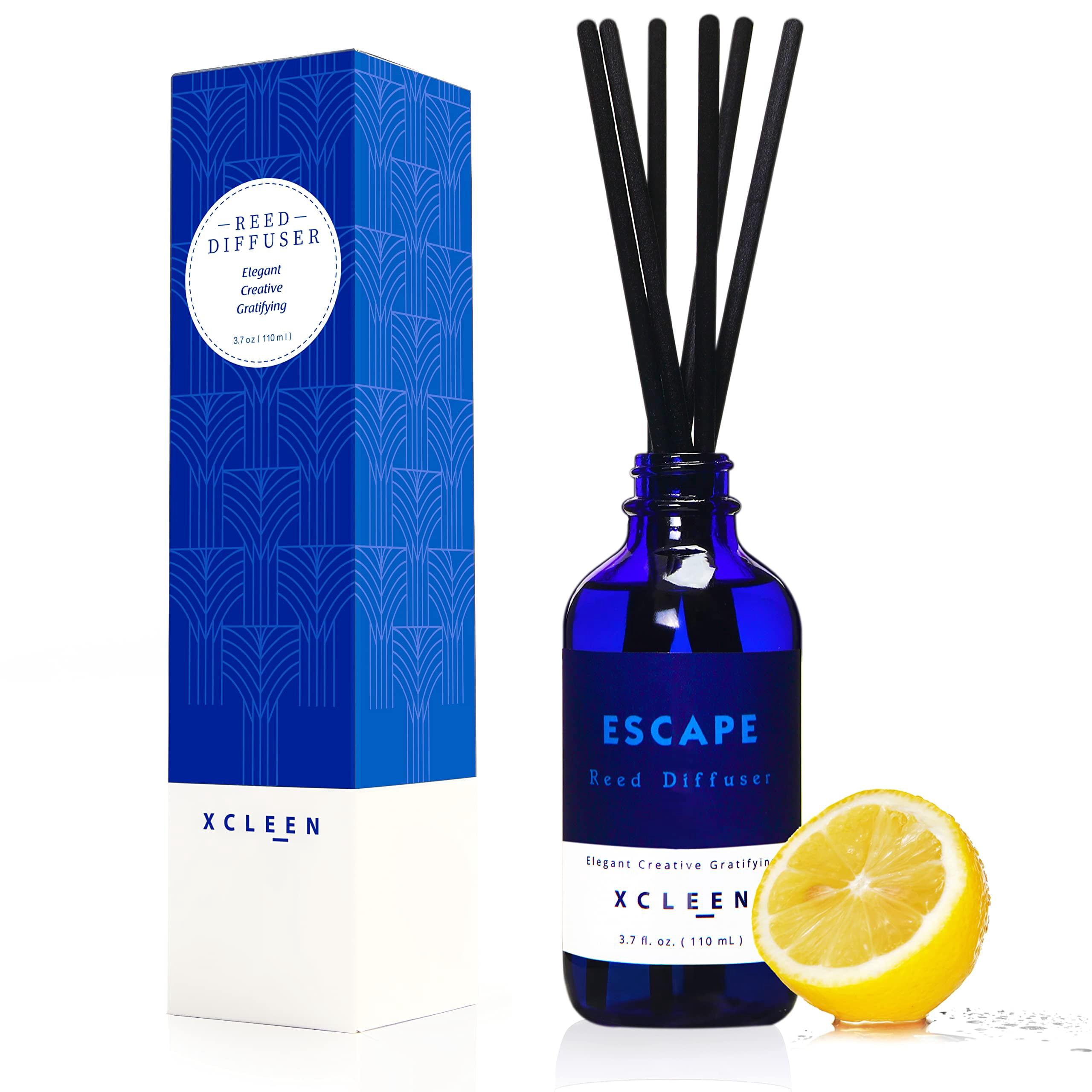 Reed Diffusers Set, 3.7 Oz Scent Diffuser, 6 Reed Diffuser Sticks, Home ...