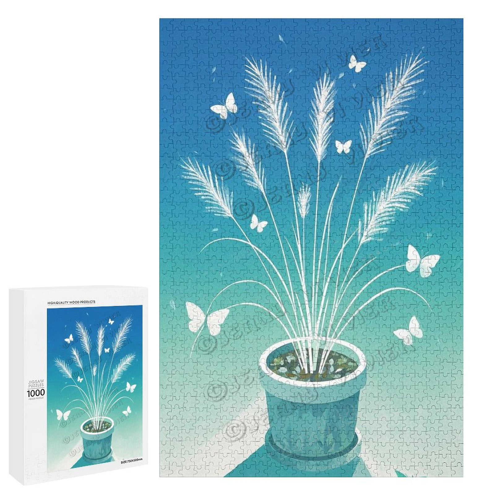 Reed Grass 1000 Piece Wooden Jigsaw Puzzle, Nature-Inspired Design ...