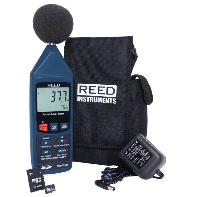 Reed Instruments Data Logging Sound Meter Kit,130 dB R8070SD-KIT ...
