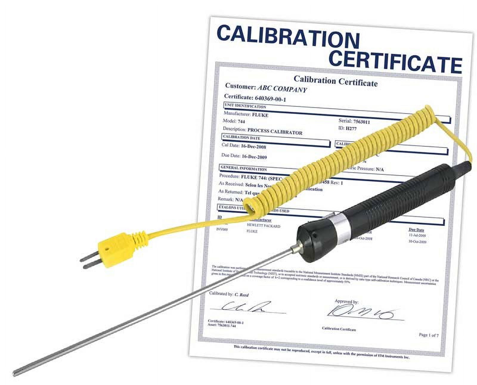 Reed Instruments Probe,Type K,Gen. Purpose,Nist Cert R2950-NIST ...