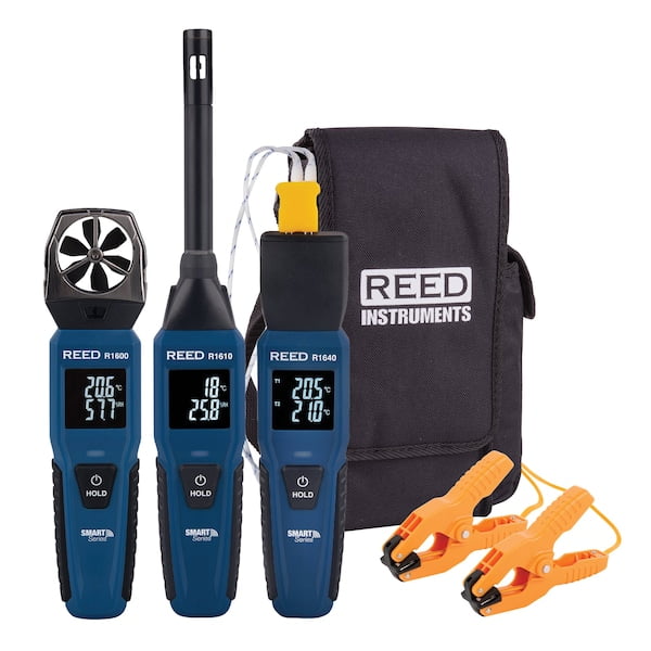 Reed Instruments Smart Series Hvac Kit,Blue,LCD R16X0-KIT3 - Walmart ...
