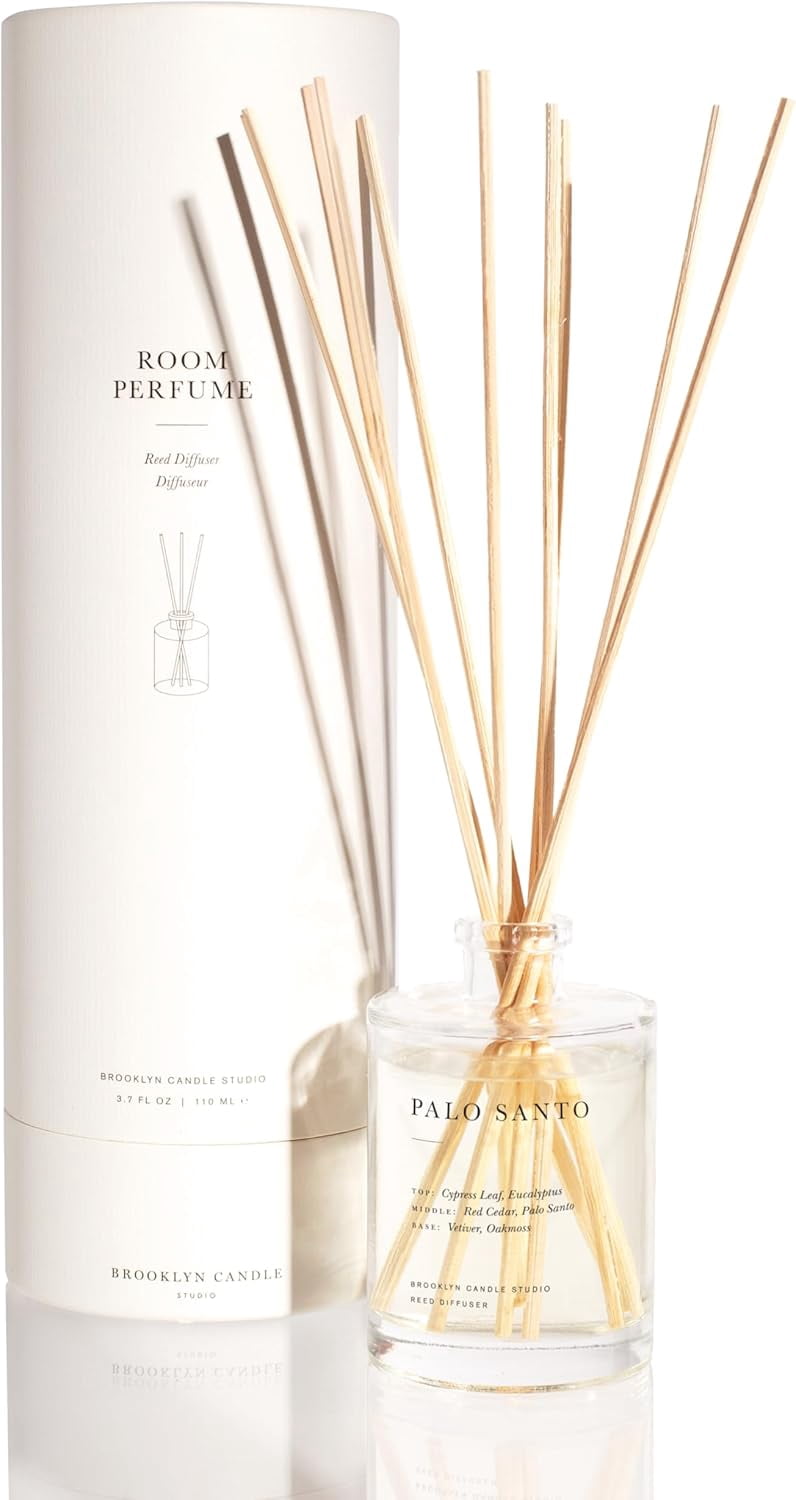 Reed Scent Diffuser - Relaxing Oil Diffuser, Sandalwood & Amber Fragrance, 8 Rattan Diffuser ...