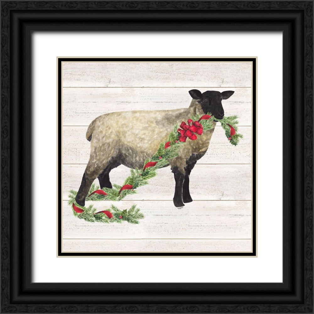 Reed, Tara 15x15 Black Ornate Wood Framed with Double Matting Museum ...
