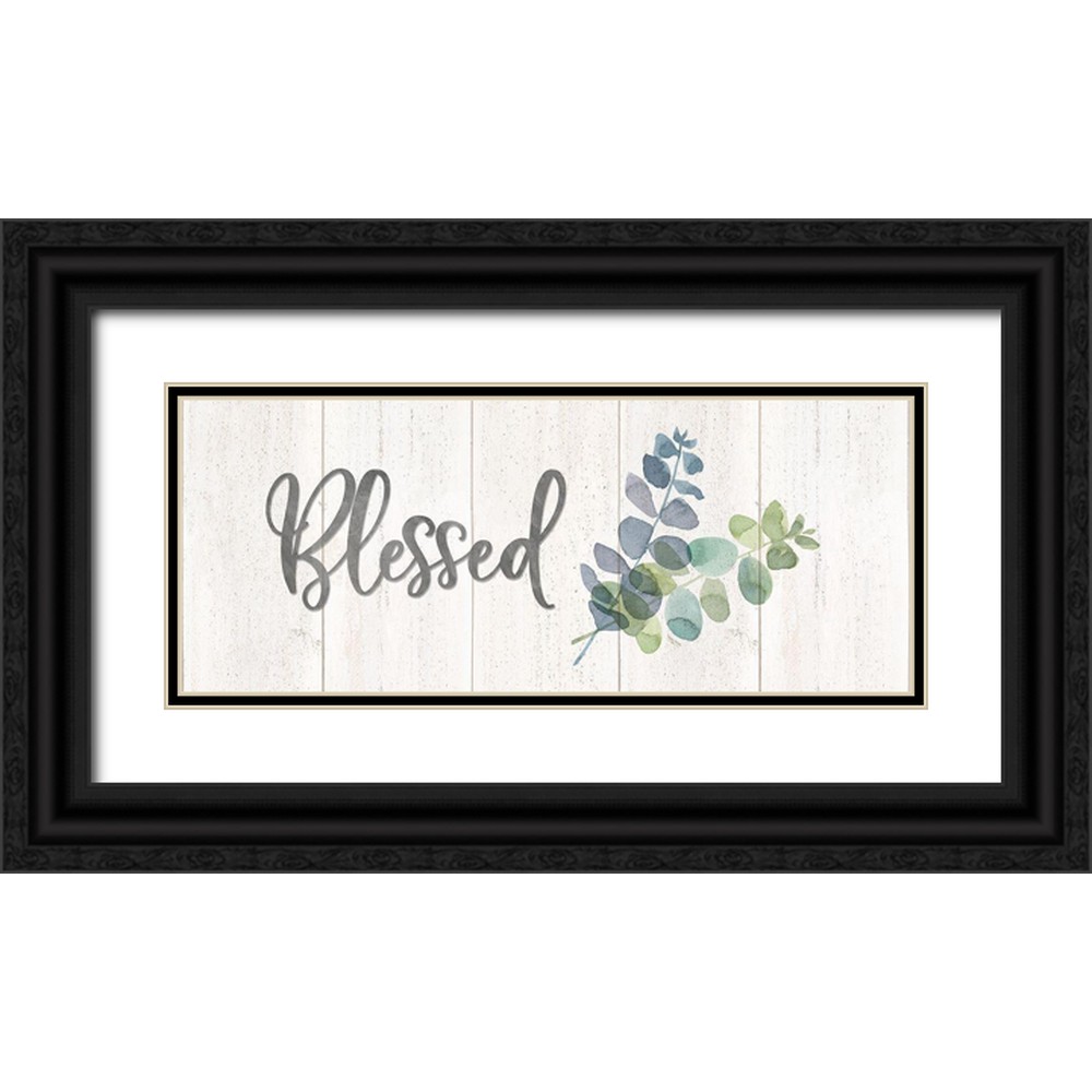 Reed, Tara 32x15 Black Ornate Wood Framed with Double Matting Museum ...