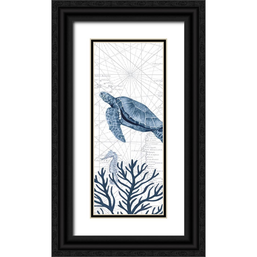 Reed, Tara 8x14 Black Ornate Wood Framed with Double Matting Museum Art Print Titled - Deep Blue ...