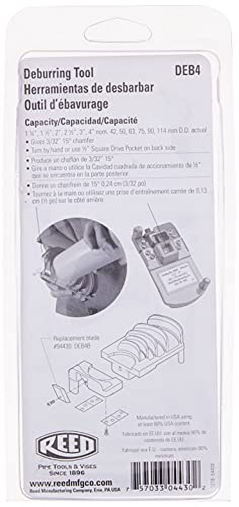 Reed Tool DEB4 Deburring Tool for Plastic, 1-1/4 to 4-Inch - Walmart.com