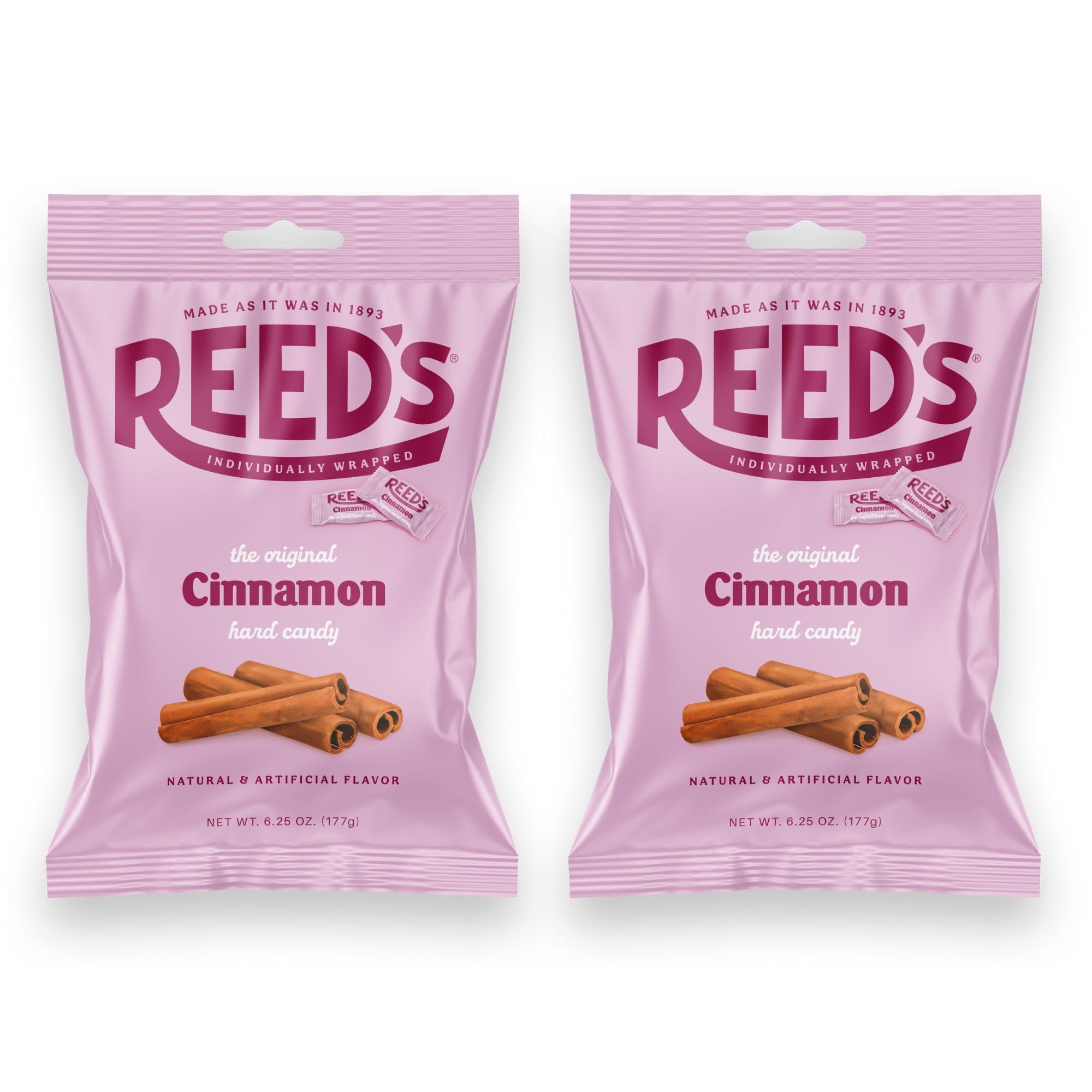 Reed's Classic Spiced Hard Cinnamon Candy, Individually Wrapped, 6.25 ...