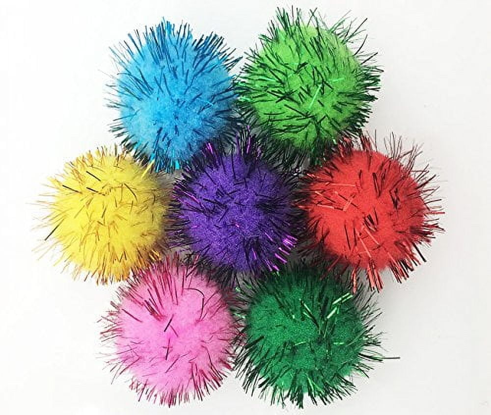 ReedCA 30 Piece Assorted Color Sparkle Balls Cat's Favorite Toy Tinsel ...