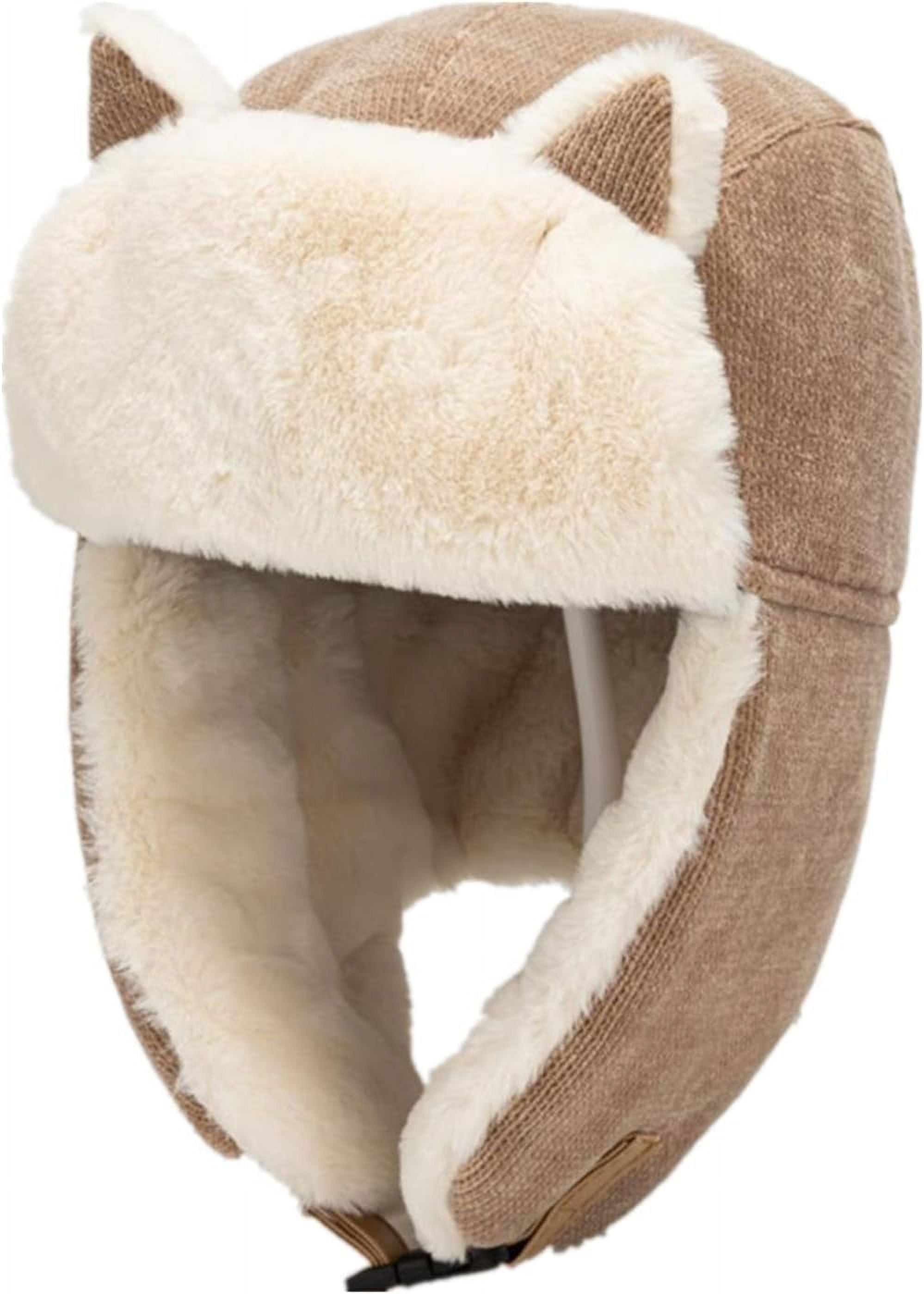 ReedCA Winter Trapper Hat,Russian Ushanka Trooper Aviator Hats for Girl ...