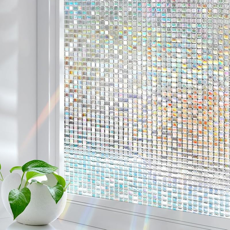 Reeded Glass Window Privacy Film, Non-Adhesive Frosted Reeded Static ...