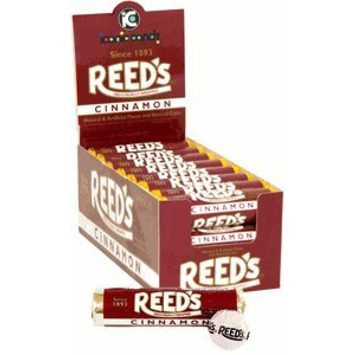 Reed's Cinnamon Hard Candy Rolls 24ct - Individually Wrapped, 7 Pieces ...