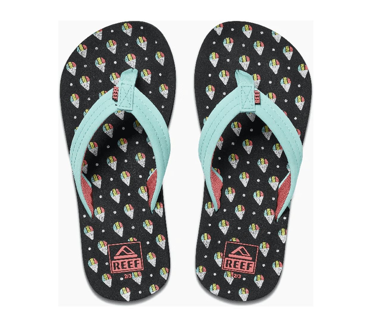 Reef Ahi Snow Cone Sandals Kids Mint Pink 2k-3k - Walmart.com