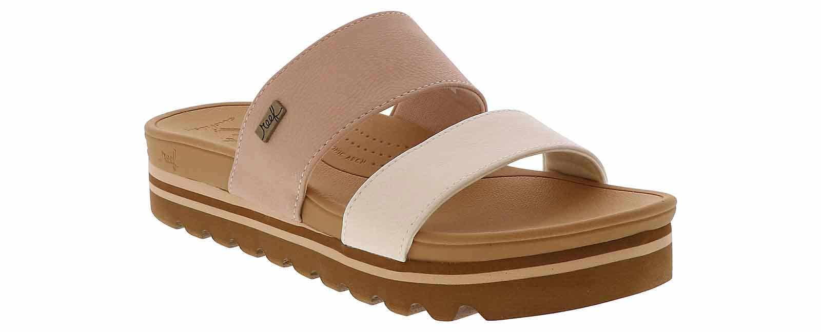 Reef Banded Horizon Hi Seashell Platform Sandal | CJ1780 - Walmart.com