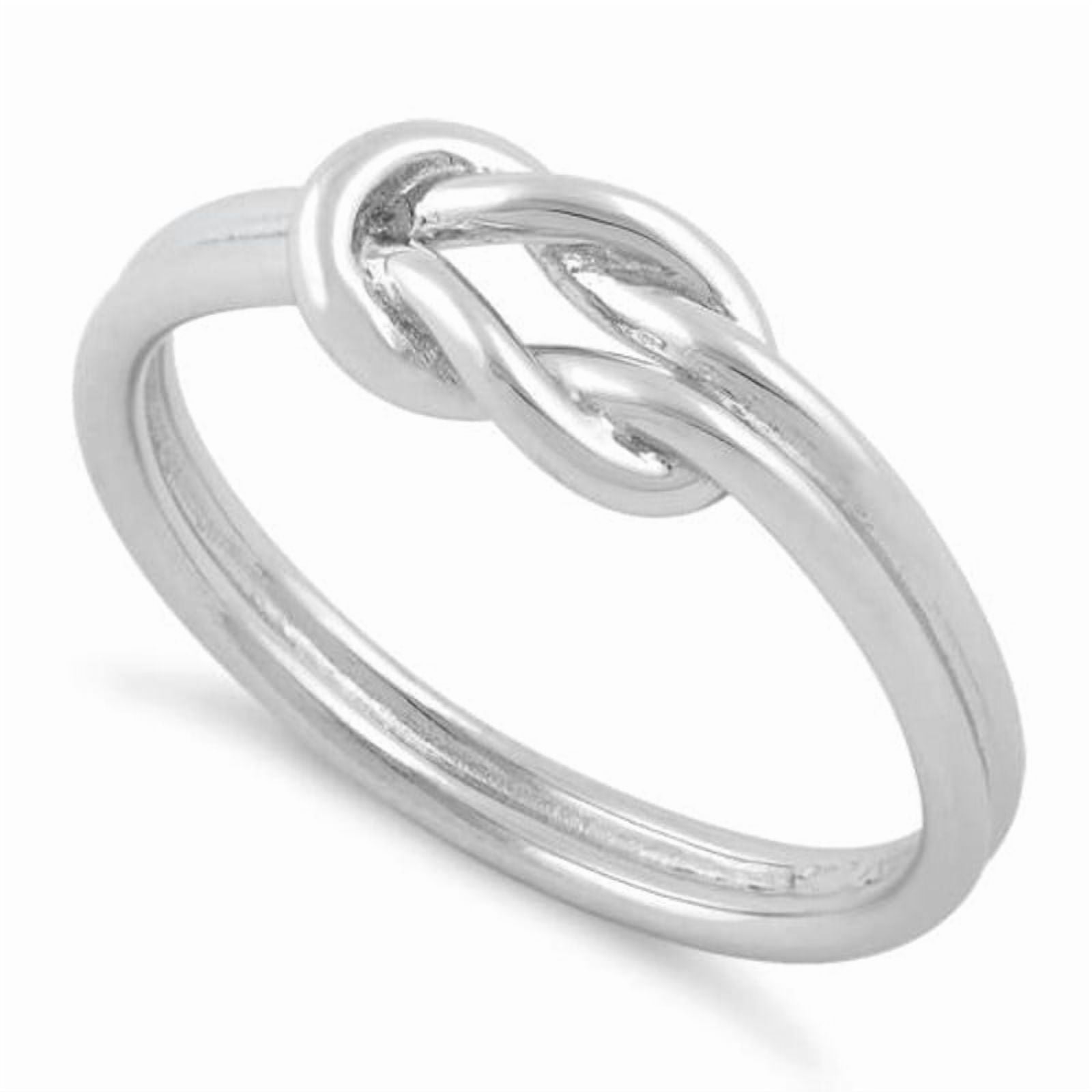 Reef Knot Band Friendship Ring 925 Sterling Silver Wedding Band Unisex ...
