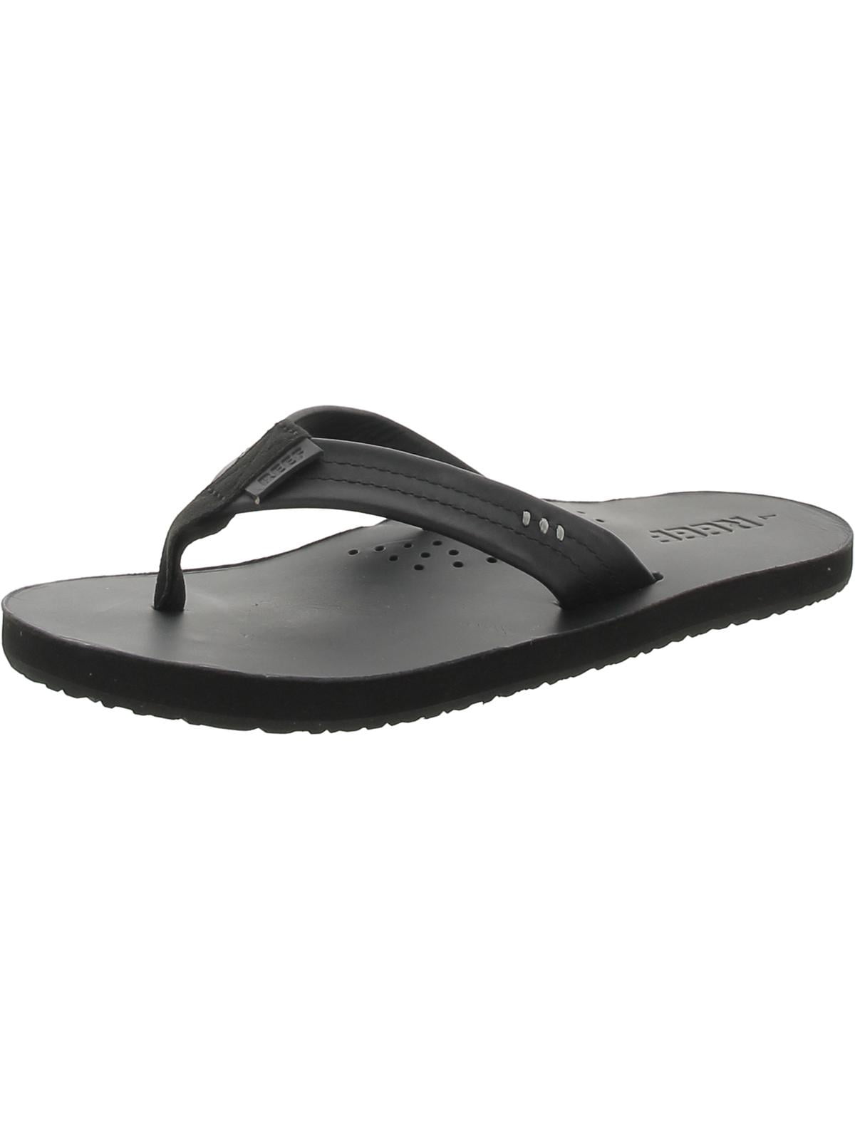 Reef Mens Draftsmen Leather Slide Flip-Flops - Walmart.com