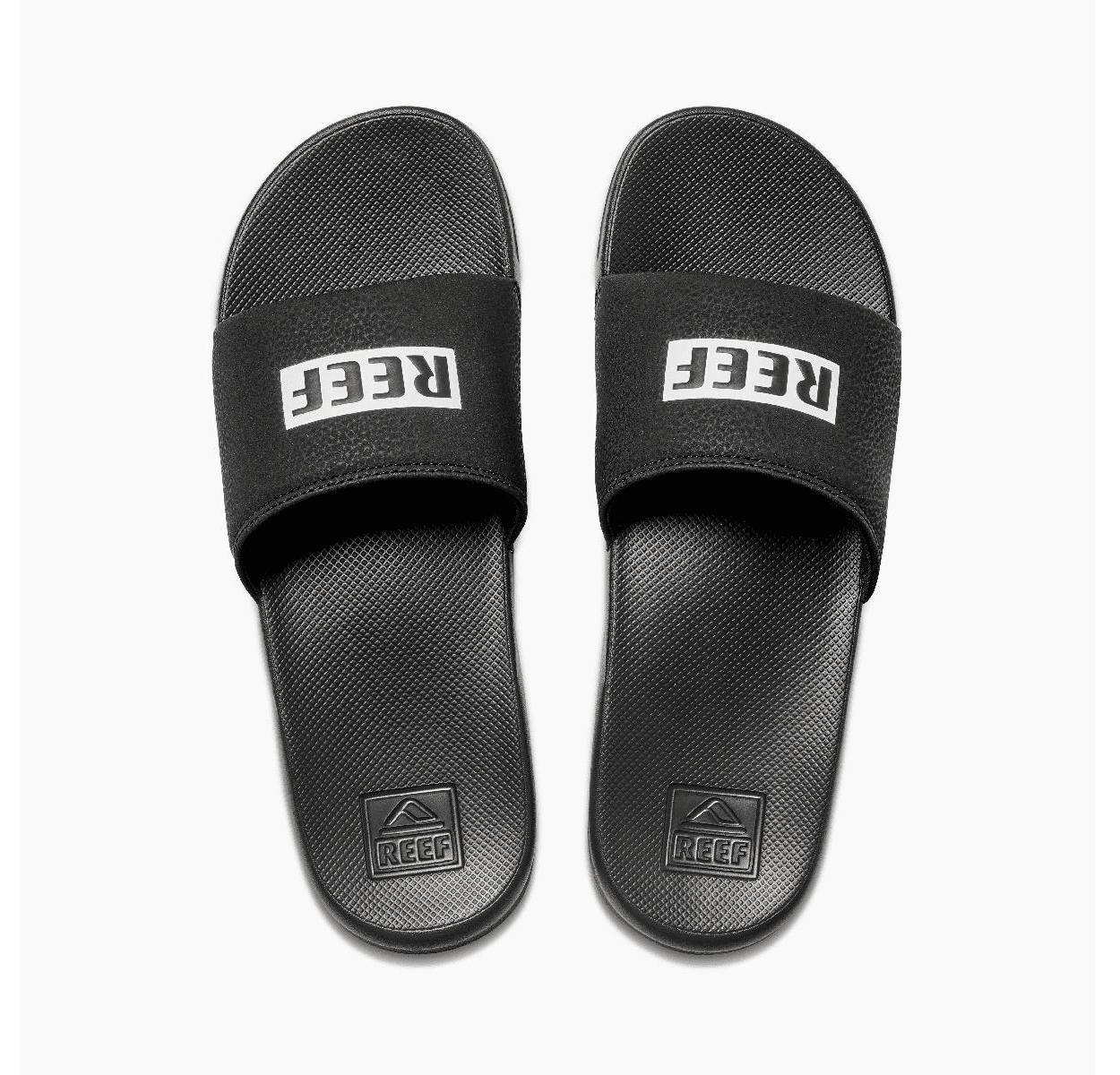 Reef One Slide Logo Sandals Mens Black White 11 - Walmart.com